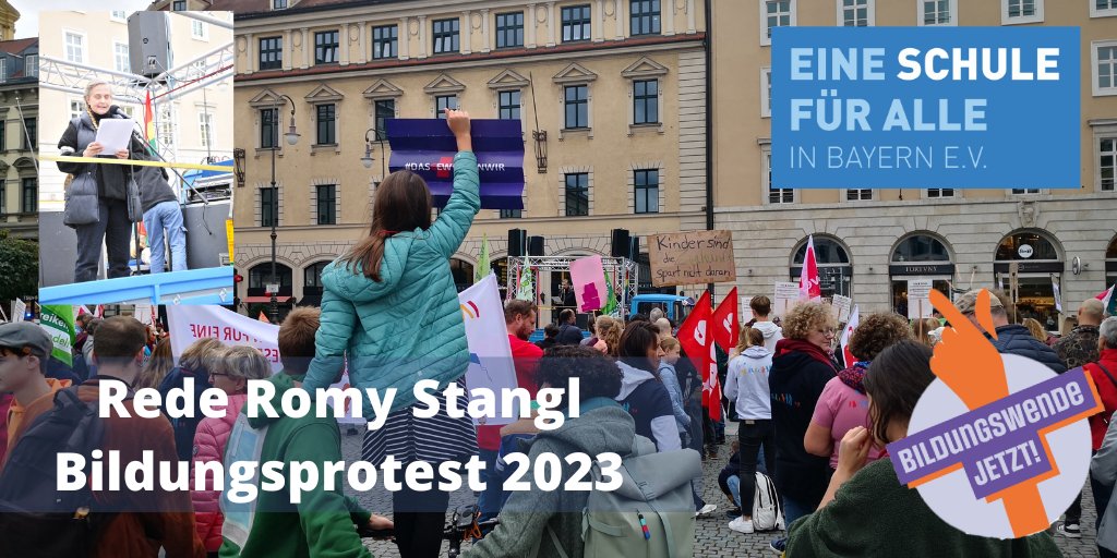 Liebes Schulsystem - Rede Romy Stangl, Bildungswende Jetzt!